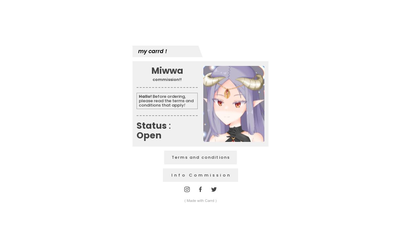 my commission sheet